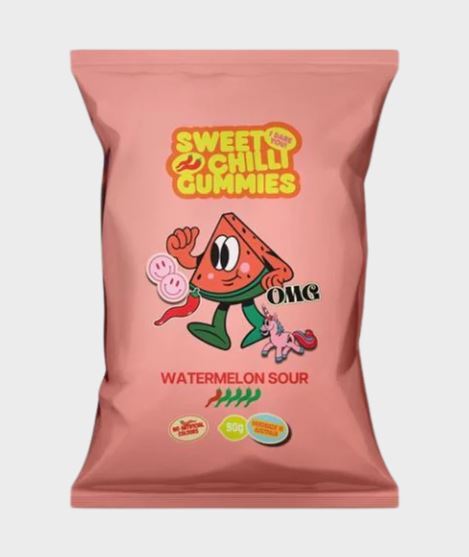Sweet Chilli Gummies Watermelon Sour 90g | Pasta'bah